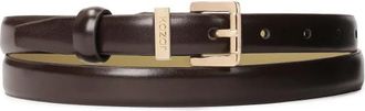 Kazar Schmaler Lederg&uuml;rtel in dunkelbrauner Farbe - - Accessories - Damen - Braun - 80 CM