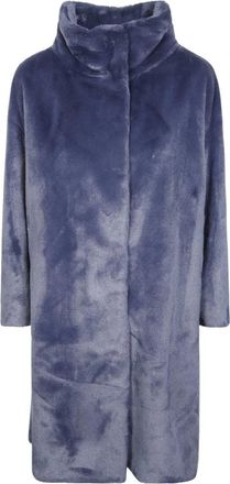 Herno Long Coat Soft Alternative - Femme - Vestes - Bleu - Taille: 36 FR