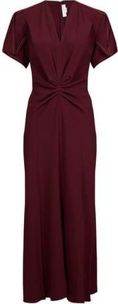 Victoria Beckham Robe longue col V &agrave; fronces