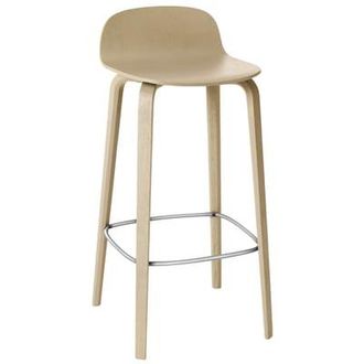MUUTO Tabouret de bar Visu - Bois naturel - Plaquage chêne - Designer Mika Tolvanen