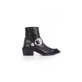Ras Takkin Buckle Boots mit Strasssteinen - - Shoes - Damen - Schwarzk - 37 EU