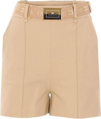 Elisabetta Franchi Femme, Shorts, Brun, Taille: 38 FR Short Shorts