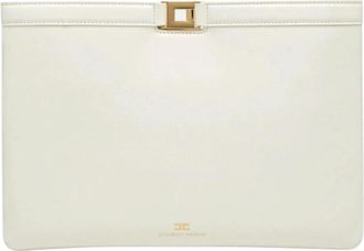 Elisabetta Franchi Femme, Sacs, Blanc, Taille: ONE Size Pochette Enveloppe Effet Naplak