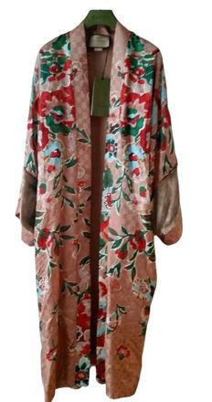 Gucci Supreme Print Antique Silk Robe Size XS
