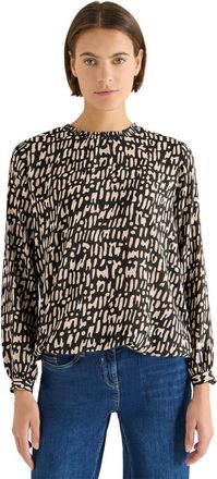 Cecil Bluse mit Smock-Ausschnitt raw Khaki XXL