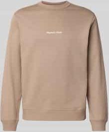 Jack & Jones Sweatshirt mit Rundhalsausschnitt und Label-Stitching