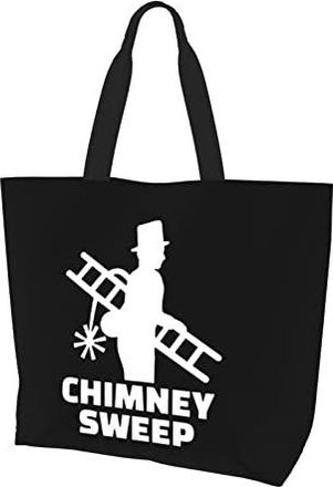AOOEDM Chimney Sweep Ladies Canvas Tote Sac &agrave; provisions r&eacute;utilisable