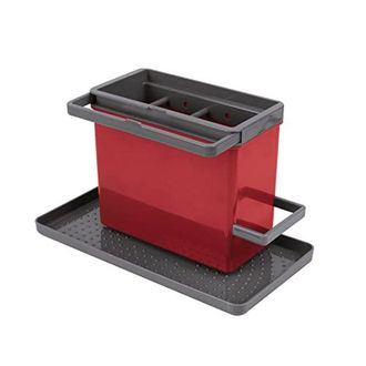 Metaltex Tidytex Organiseur d&eacute;vier en Plastique ABS Rouge/Gris 24 x 13 x 14 cm
