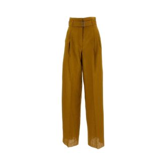 Max Mara Femme, Pantalons, Brun, Taille: 38 FR Wide Pantalons