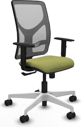 Piqueras y Crespo B&uuml;rostuhl mit 1D-Armlehnen, ausgestattet mit 3 Positionen und Schneideschaum, mit Rollen von 65 mm, Nylon, Grau/Olivgr&uuml;n