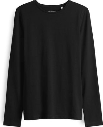 OPUS Damen Langarmshirt | SMILLA Slim Longsleeve aus Jersey Black, 40