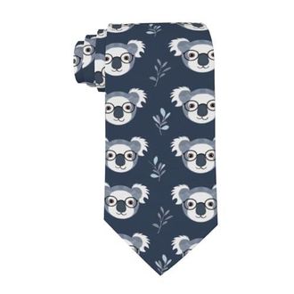 Generic Visages De Koalas Avec Des Lunettes Cravate Décontractée Cravate Homme Polyvalente Cravates Hommes Pour Célébrations Soirée Accessoires