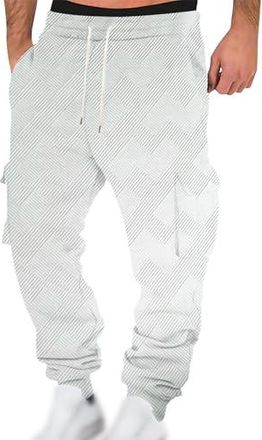 Generic Pantalon de loisirs pour homme - Pantalon de jogging baggy pour homme - Couleur unie - Avec cordon de serrage - Pantalon dext&eacute;rieur tendance - Respira