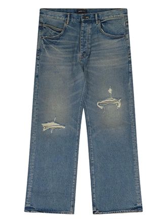 Purple 9 to 5 Jeans im Distressed-Look - Blau