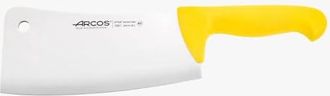 Arcos Fleischermesser Cleaver - Edelstahlklinge 23 cm - Griff aus Polypropylen, Widerstandsf&auml;hig und Hygienisch - Gelb, Serie 2900, Farberkennungssystem