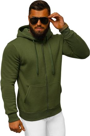 OZONEE Herren Hoodie Sweatjacke Kapuzenpullover Sweatshirt Farbvarianten Kapuzenjacke Kapuzenpulli mit Rei&szlig;verschluss Langarm Sport Style Casual Fitness Trai