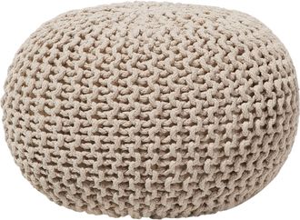 Beliani Praktischer Ottoman Wolle 40x25 cm beige Conrad
