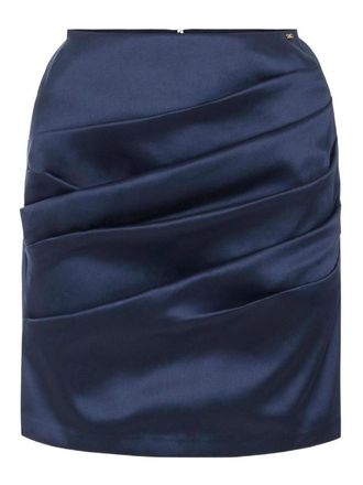 Elisabetta Franchi Mini Jupe - Bleu Fonc&eacute;