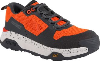 Regatta Herren Adults Crossfort Metal Free Safety Trainers with Deep Cushioned Soles-Perfect for Workwear and Casual Wear Brandschutzschuhe, Orange Grau, 43 E