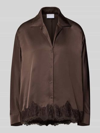 Jake*s Relaxed Fit Bluse aus Viskose mit Spitzenbesatz