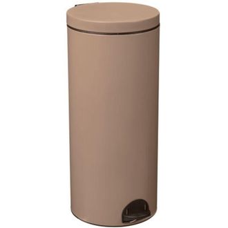 Rossignol Poubelle &agrave; p&eacute;dale 30 L moka - Acier poudr&eacute; anti-UV - Poign&eacute;e ergonomique - Seau int&eacute;rieur amovible - Fabrication fran&ccedil;aise