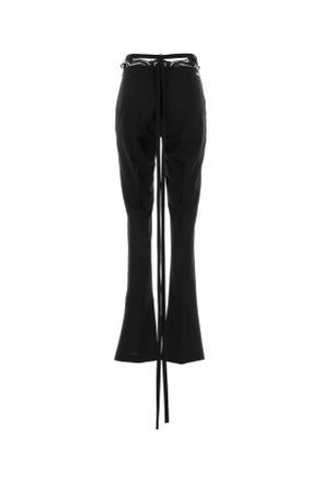 Blumarine Womens Compact Trousers Black Polyester Viscose Elastane