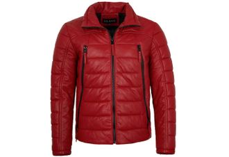 Jilani Lederjacke Filbo Jilani - Herren Lederjacke Steppjacke Lammnappa rot
