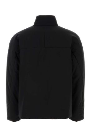 Ferragamo Mens Black Polyester Padded Jacket Nero Giubbini