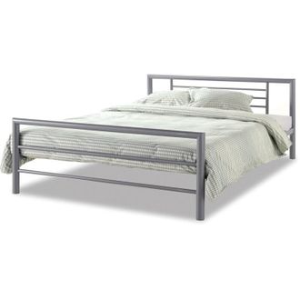 M&S Collection M&s - Lit 160x200 cm en m&eacute;tal gris - samiha