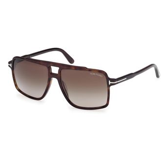 Tom Ford FT1177 KEMP Lunettes de soleil, Havana/Fum&eacute;e, 59 mm