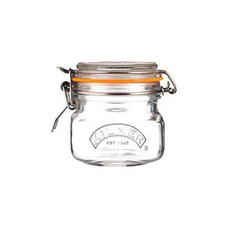 Kilner B&uuml;gelverschluss Glas | 250 ml | Quadratisch | Vorratsgl&auml;ser mit Deckel luftdicht | mit Gummidichtung | Glas mit Deckel f&uuml;r Gew&uuml;rze oder Gem&uuml;se | Sp&uuml;lm