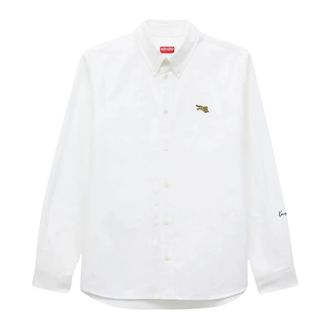 Kenzo Jumping Tiger Cotton Oxford Shirt - - Shirts - Herren - Wei&szlig; - M