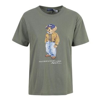 Ralph Lauren Femme, Tops, Vert, Taille: 42 FR T-shirt Polo Bear en jersey