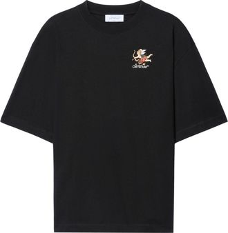 Off-white t-shirt &agrave; motif Fresco Bookish - Noir