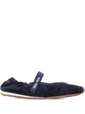 Miu Miu ballerines &agrave; brides - Bleu