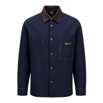 A|X Armani Exchange Homme, Chemises, Bleu, Taille: 2XL Chemise &agrave; manches longues