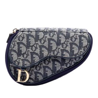 Dior Pre-owned Canvas Pouch - - Pre-owned - Damen - Blau - ONE SIZE