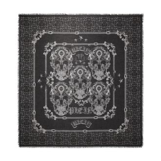 Philipp Plein Scialle Nero Silky Scarf - - Accessories - unisex - Schwarzk - ONE SIZE