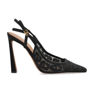 Dolce & Gabbana High Heels mit schimmernden Kristallen - - Shoes - Damen - Schwarzk - 36 EU