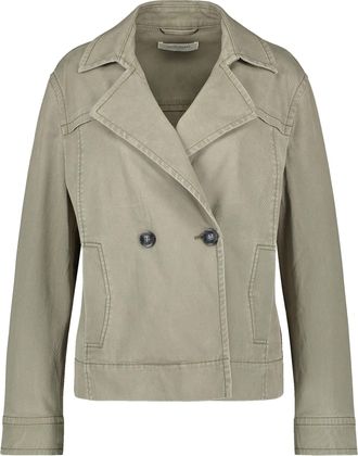 Gerry Weber Damen Kurzblazer mit Lyocell Langarm unifarben Khaki 46
