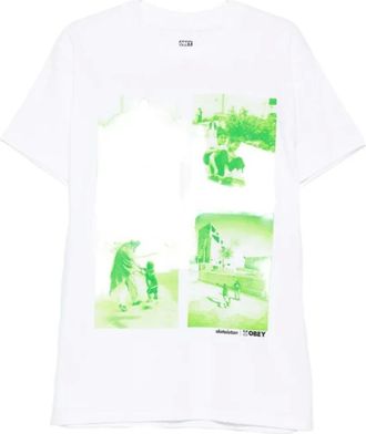Obey Homme, Tops, Blanc, Taille: XL Skateistan Child Photo Tee