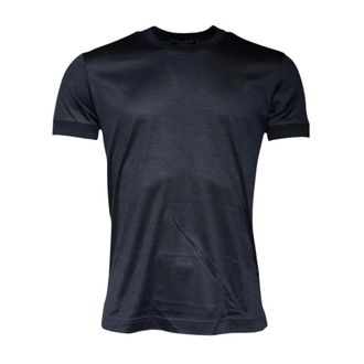 Dolce & Gabbana Kurz&auml;rmeliges T-Shirt mit Rundhalsausschnitt - - Tops - Herren - Blau - XS