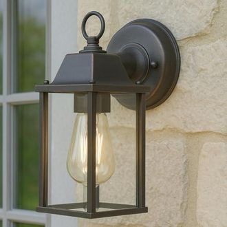 CGC Lighting applique murale exterieur lanterne en verre biseaut&eacute; porche int&eacute;rieur (Bronze)