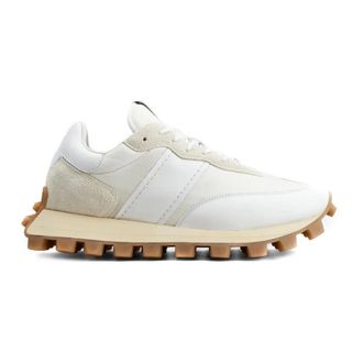 Tod's Homme, Chaussures, Blanc, Taille: 41 1/2 EU Baskets en cuir et daim