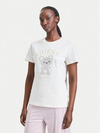 Guess T-Shirt V6BI28 K9360 Creme Regular Fit