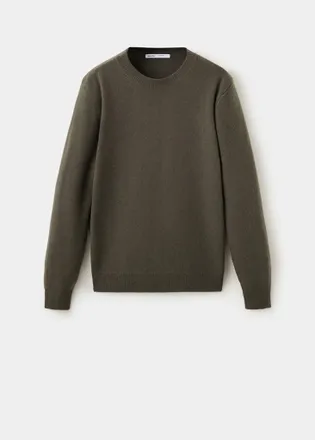Mango Pull-over maille laine m&eacute;lang&eacute;e kaki - Homme - XXL - MANGO MAN