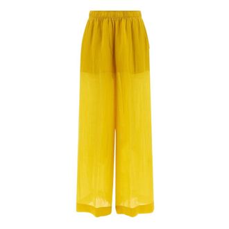 Nude Nude, Femme, Pantalons, Jaune, Taille: 38 FR Pantalon Palazzo