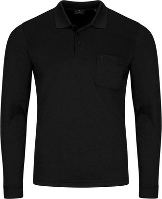 Ragman Langarm-Poloshirt Basic (1-tlg) Poloshirt - Baumwolle - Atmungsaktiv - Klassischer Look