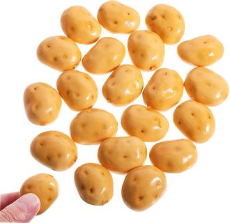 Cabilock K&uuml;nstliche Kartoffeln Schaumstoff Simulation Kleiner Gem&uuml;se Dekorationset 20 St&uuml;ck F&uuml;r K&uuml;che Garten Restaurant