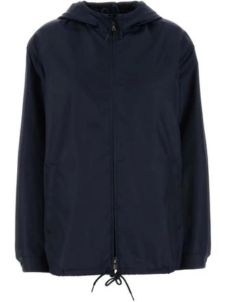 Prada veste bomber à capuche - Bleu